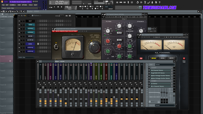 FL Studio Vocal Template using Waves Plugins Full Version – The Music Gang